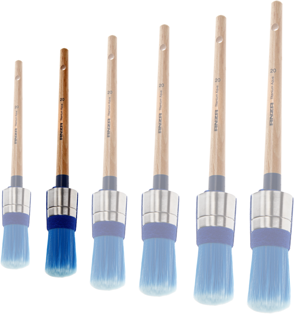 Anza Titanium Aqua Rond Kwast type 10 Kopen | SALE tot -65% | De Verfmenger