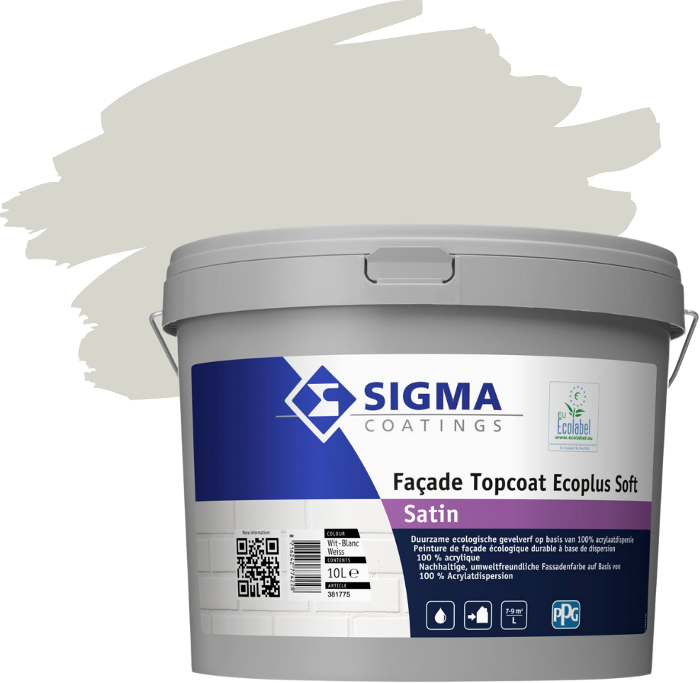 Sigma Facade Topcoat Ecoplus Soft Satin - RAL 9002