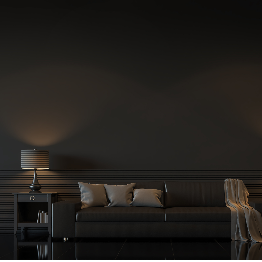 Zwarte muur woonkamer | Zwarte muren